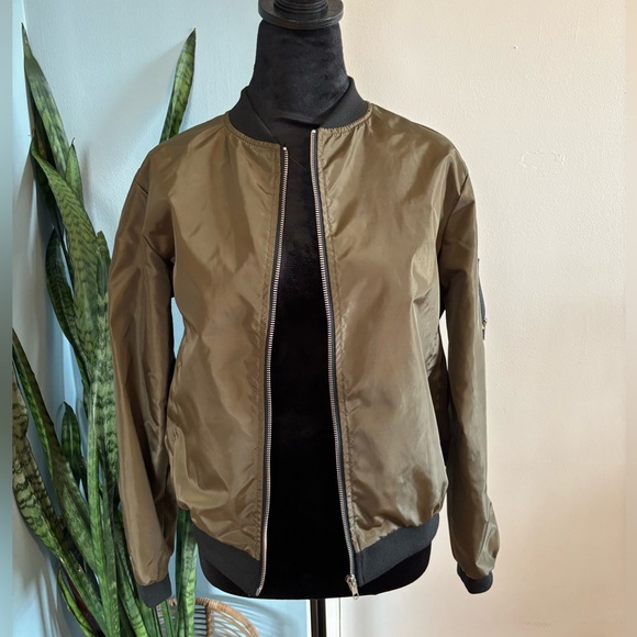 zeagoo | Jackets & Coats | Chic Olive Green Bomber Jacket | Poshmark